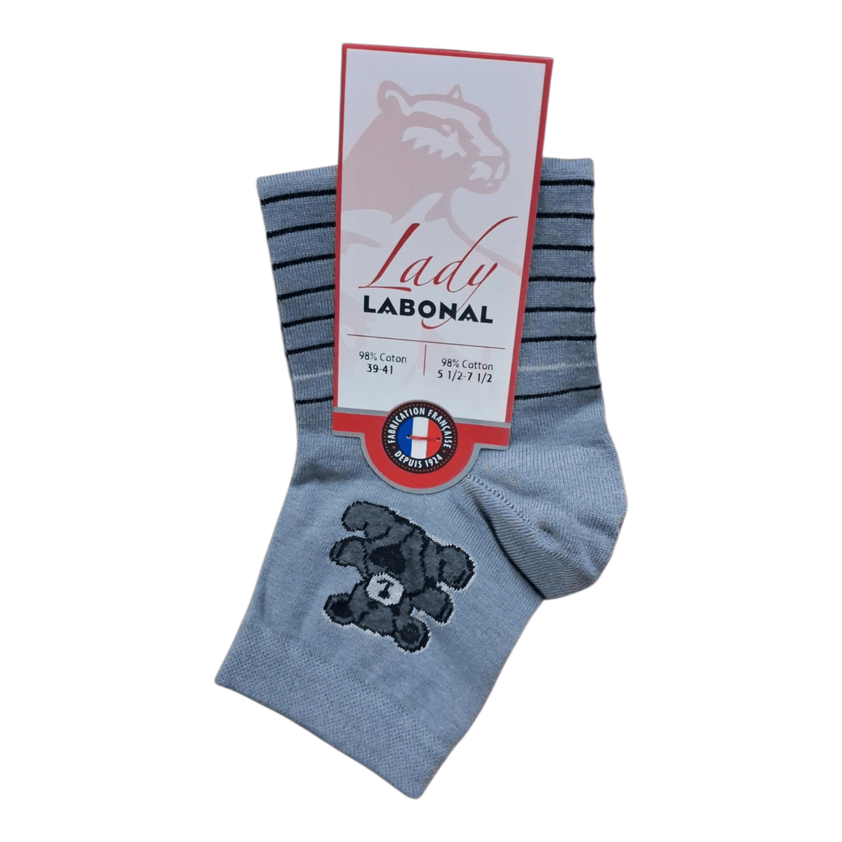 Socquettes pour Femme en Coton - Touché doux - Gris - 39-41 (B1033 ...